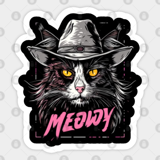 Meow-tastic Western Adventures Cat Cowboy - Cat Cowboy - Sticker ... Meow-tastic Western Adventures Cat Cowboy - Cat Cowboy - Sticker ...